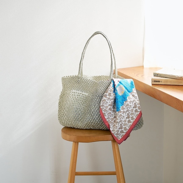 コレックス（collex）/【ANANS】 メタリック マクラメトートバッグ