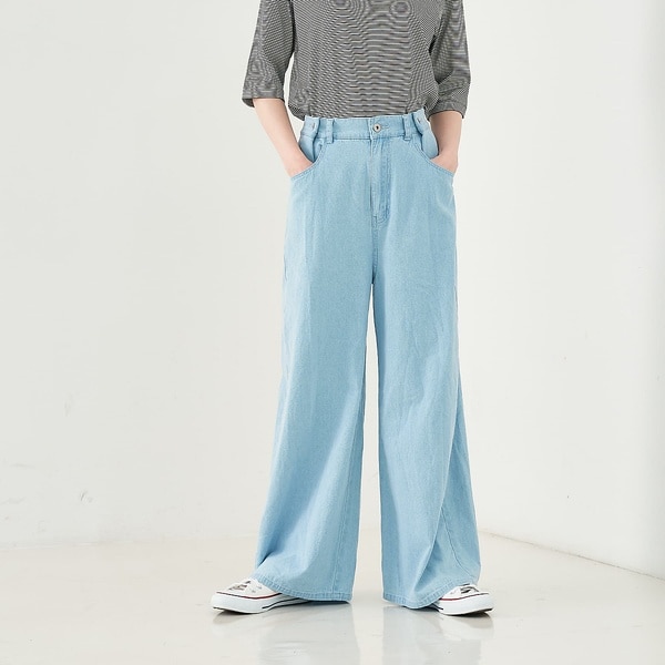 コレックス（collex）/タックウエストデニムパンツ