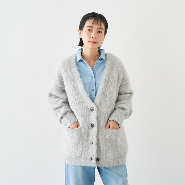 コレックス（collex）/ヘアリー畦編みカーディガン