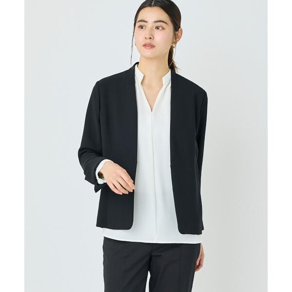 イッツインターナショナル（I．T．’S． international）/バックサテンノーカラージャケット