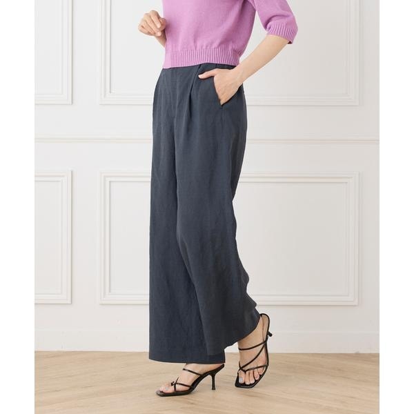 イッツインターナショナル（I．T．’S． international）/テンセルリネンセミワイドパンツ