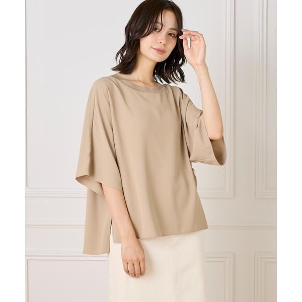 イッツインターナショナル（I．T．’S． international）/リブ衿Tブラウス