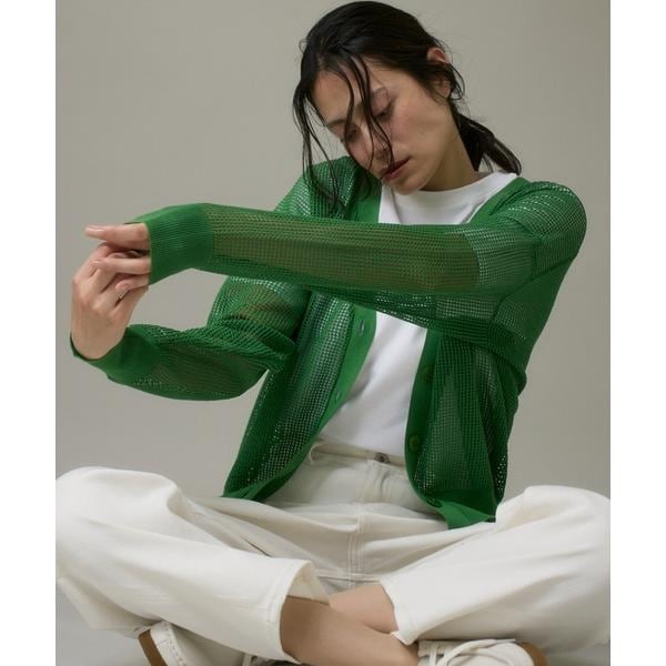 イッツインターナショナル（I．T．’S． international）/メッシュカーディガン