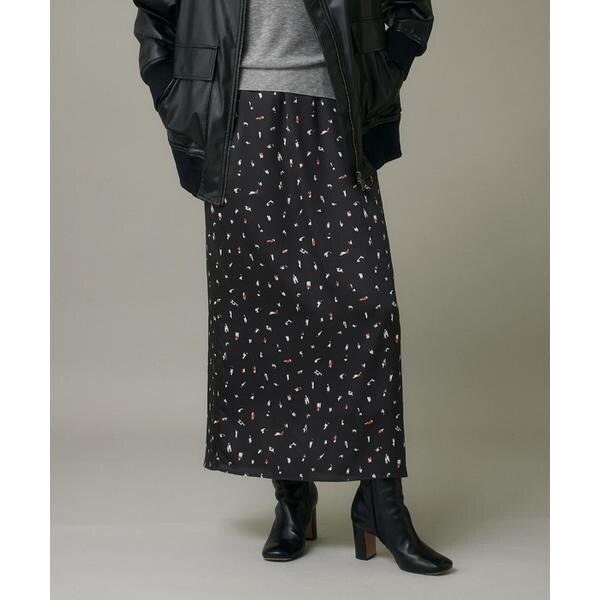 イッツインターナショナル（I．T．’S． international）/ブラッシュドットプリントスカート