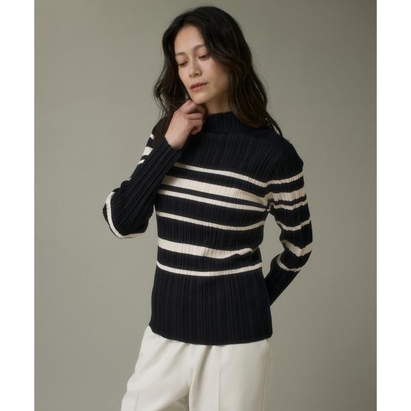 イッツインターナショナル（I．T．’S． international）/変則リブハイネックプルオーバー《SMART CLEAN》