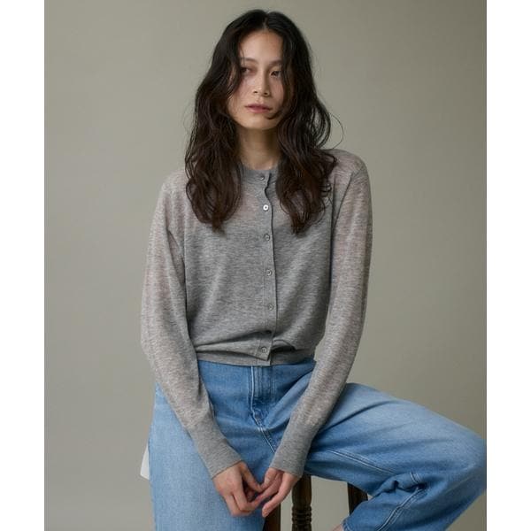 イッツインターナショナル（I．T．’S． international）/クルーネックニットカーディガン《Melty air wool》