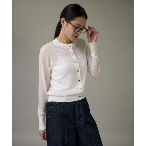 イッツインターナショナル（I．T．’S． international）/クルーネックニットカーディガン《Melty air wool》