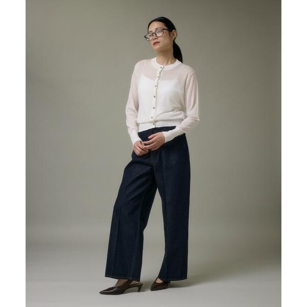 イッツインターナショナル（I．T．’S． international）/クルーネックニットカーディガン《Melty air wool》