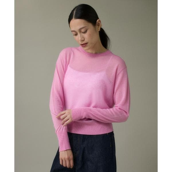 イッツインターナショナル（I．T．’S． international）/クルーネックニットプルオーバー《Melty air wool》