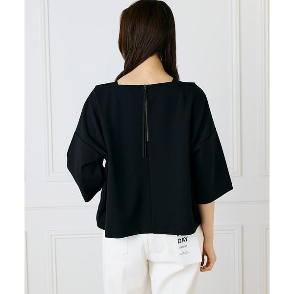 イッツインターナショナル（I．T．’S． international）/ジョーゼットジャージーボトルネックプルオーバー