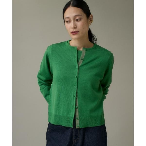 イッツインターナショナル（I．T．’S． international）/ウォッシャブルウールクルーネックカーディガン《HARMONY》