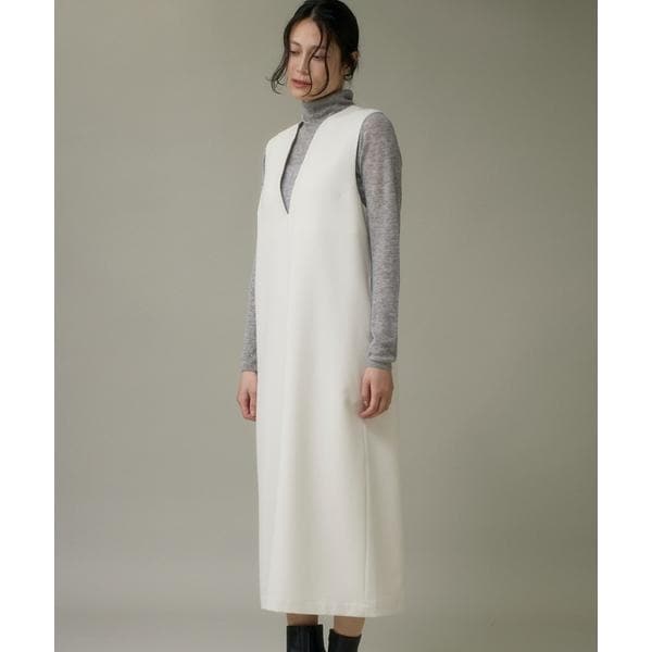 イッツインターナショナル（I．T．’S． international）/カーブカラーワンピース《ウーリッシュフラノライト》