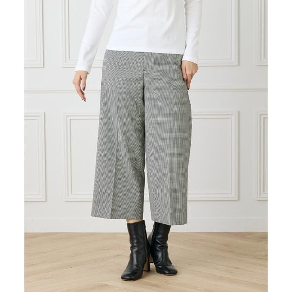 イッツインターナショナル（I．T．’S． international）/ワイドクロップトパンツ《TRサキソニー裏起毛》