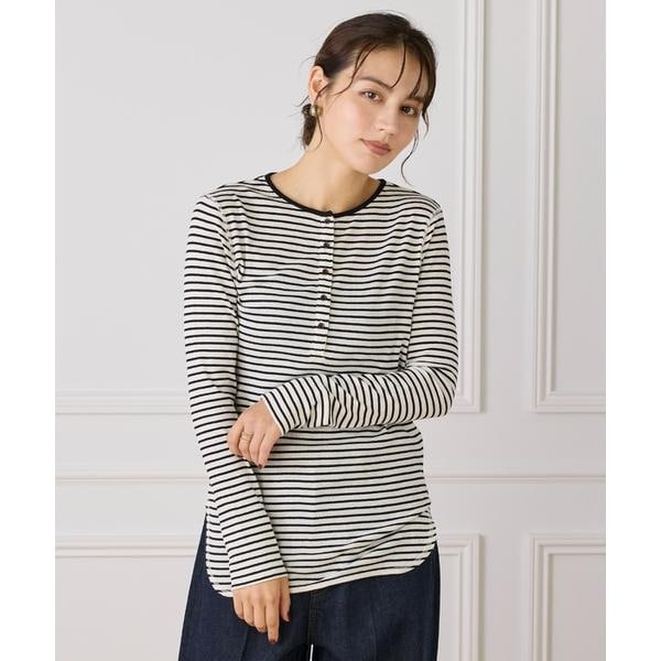 イッツインターナショナル（I．T．’S． international）/ランダムテレコヘンリーネックプルオーバー