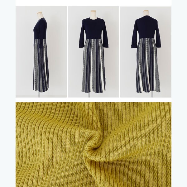 アンビエント/マルチストライプフレアニットワンピースの通販はau PAY