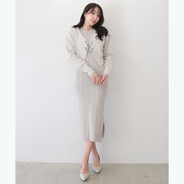 アンビエント（AMBIENT）/ケーブルニットワンピース