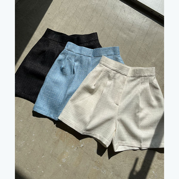 アンビエント（AMBIENT）/サマーツイードハイウエストタックショート