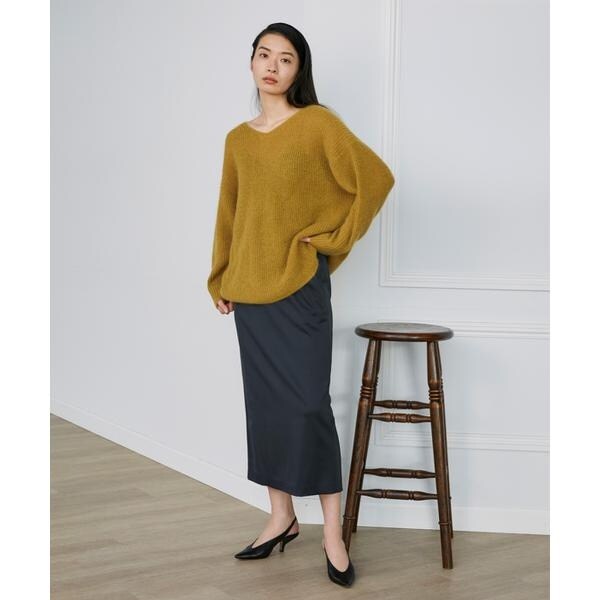 イネド（INED）/ウールサテンハイウエストスカート《la veille by SUPERIOR CLOSET》