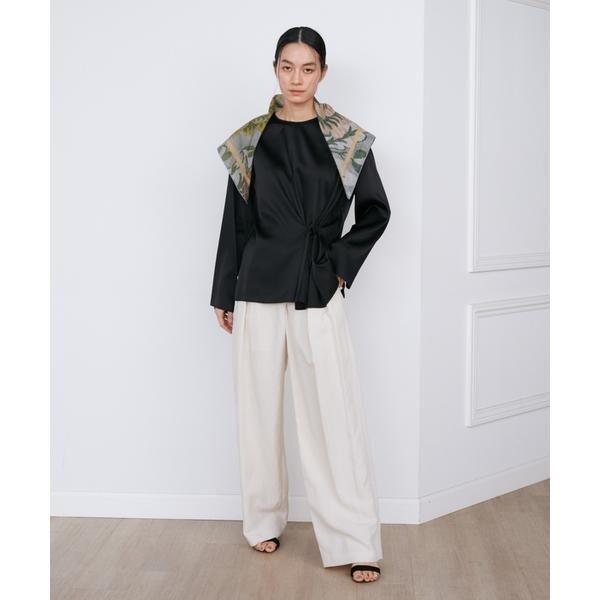 イネド（INED）/《SUPERIOR CLOSET》Light Green Flower Scarf《Tapis No