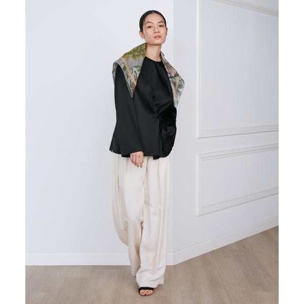 イネド（INED）/《SUPERIOR CLOSET》Light Green Flower Scarf《Tapis No