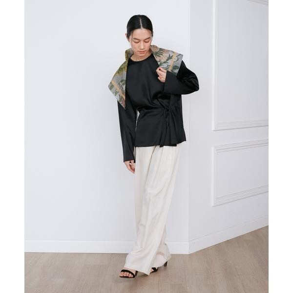 イネド（INED）/《SUPERIOR CLOSET》Light Green Flower Scarf《Tapis No