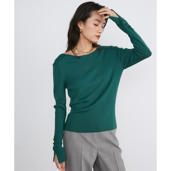 イネド（INED）/《大きいサイズ》ウールリブセーター