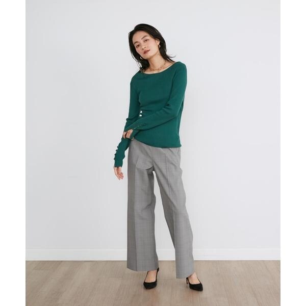 イネド（INED）/《大きいサイズ》ウールリブセーター