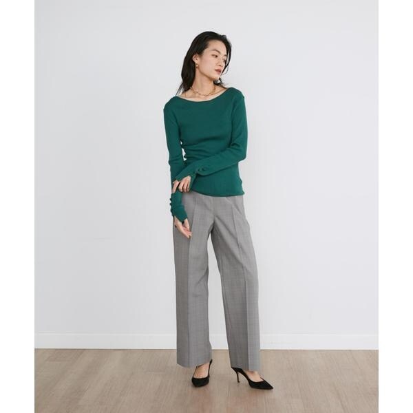 イネド（INED）/《大きいサイズ》ウールリブセーター