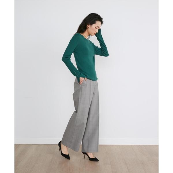 イネド（INED）/《大きいサイズ》ウールリブセーター