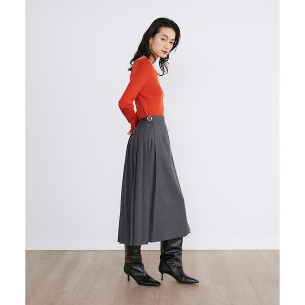 イネド（INED）/《大きいサイズ》ウールリブセーター