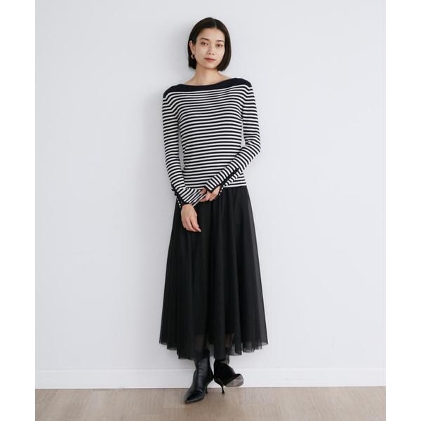 イネド（INED）/《大きいサイズ》ウールリブセーター