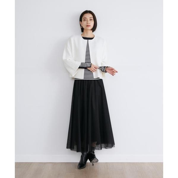 イネド（INED）/《大きいサイズ》ウールリブセーター