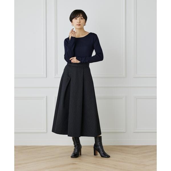 イネド（INED）/《大きいサイズ》ウールリブセーター