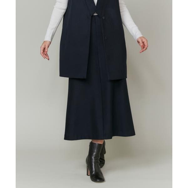 イネド（INED）/《大きいサイズ》カシミヤAラインスカート《大草直子コラボ》《COLOMBO》