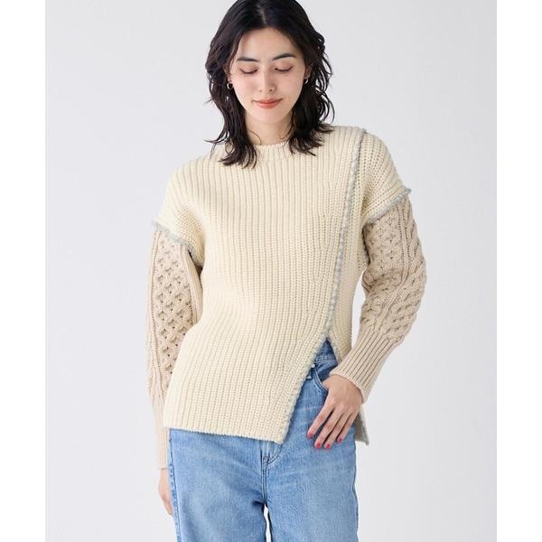 イネド（INED）/カラーブロッキングケーブルニット《la veille by SUPERIOR CLOSET》