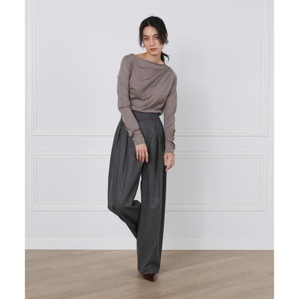 イネド（INED）/ウールサキソニーラップパンツ《la veille by SUPERIOR CLOSET》