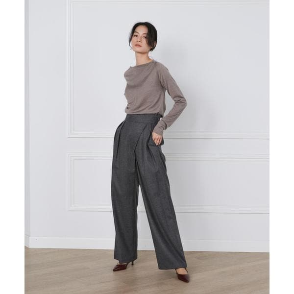 イネド（INED）/ウールサキソニーラップパンツ《la veille by SUPERIOR CLOSET》