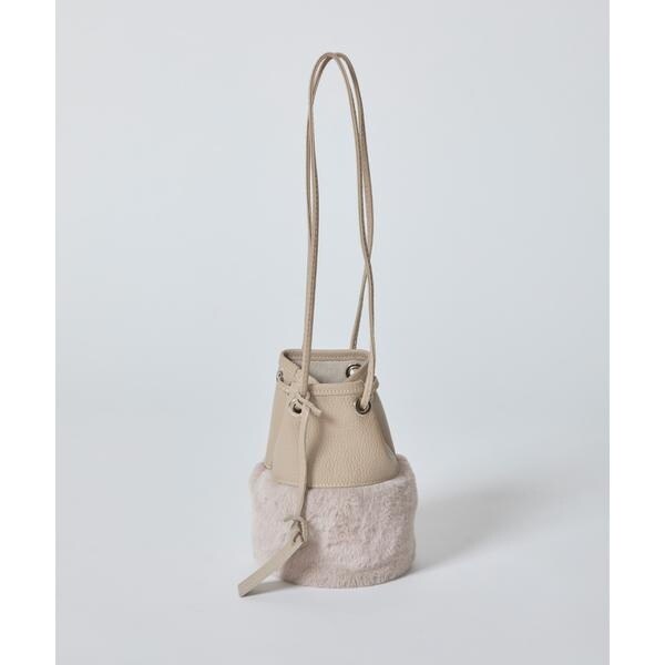 イネド（INED）/《SUPERIOR CLOSET》巾着ショルダーファーバック《MARCO MASI》