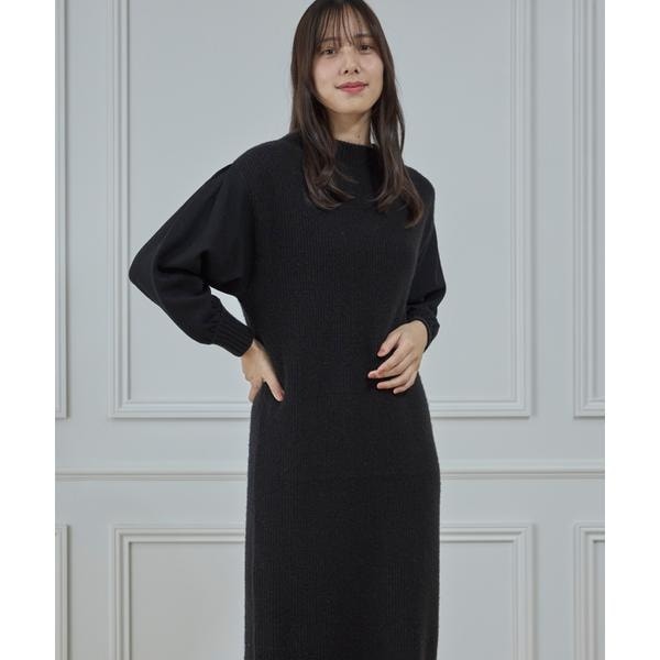 イネド（INED）/《大きいサイズ》圧縮スムースドッキングニットワンピース