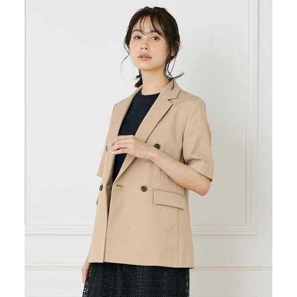 イネド（INED）/綿麻ハーフスリーブジャケット