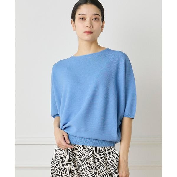 イネド（INED）/《大きいサイズ》5分袖ドルマンスリーブニット《Cuoo》