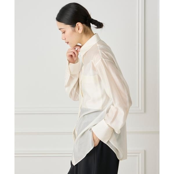 イネド（INED）/《WEB限定カラー》オーガンジーシアーシャツ