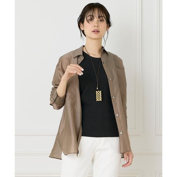 イネド（INED）/《WEB限定カラー》オーガンジーシアーシャツ