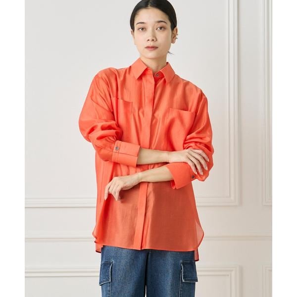 イネド（INED）/《WEB限定カラー》オーガンジーシアーシャツ