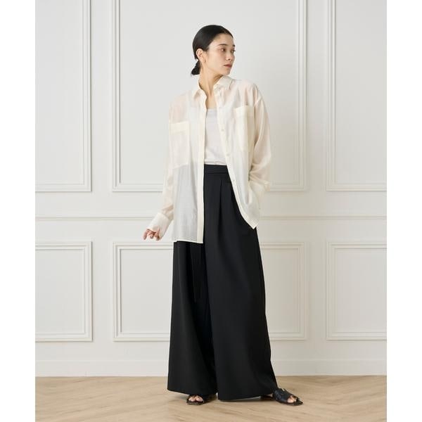 イネド（INED）/《WEB限定カラー》オーガンジーシアーシャツ