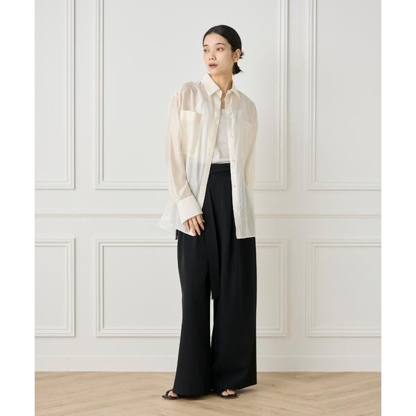 イネド（INED）/《WEB限定カラー》オーガンジーシアーシャツ