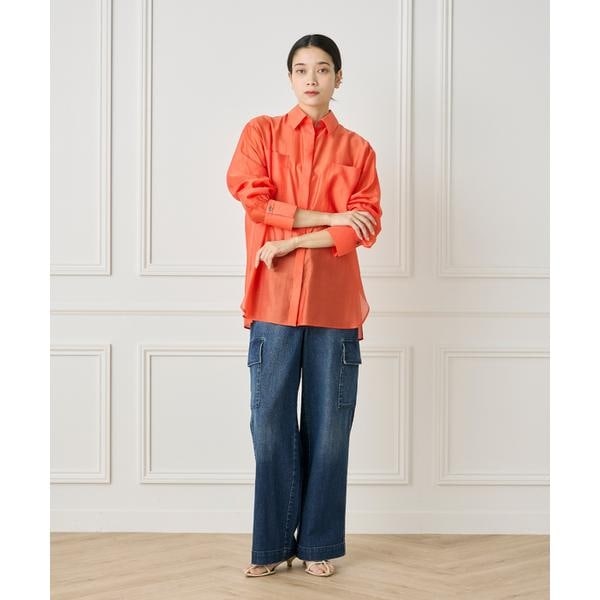 イネド（INED）/《WEB限定カラー》オーガンジーシアーシャツ