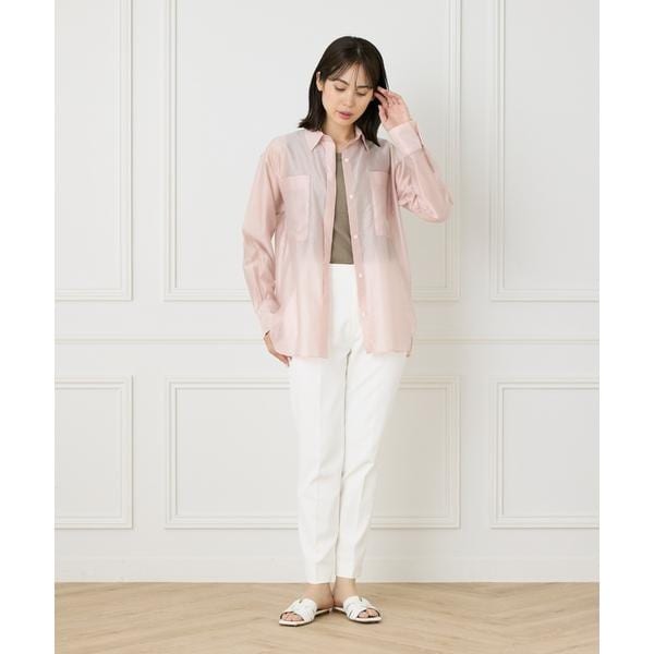 イネド（INED）/《WEB限定カラー》オーガンジーシアーシャツ