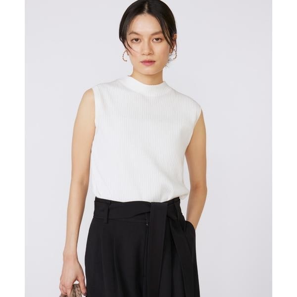 イネド（INED）/《大きいサイズ》ノースリーブワイドリブニット