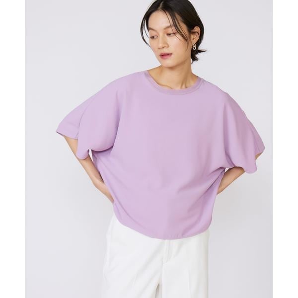 イネド（INED）/《大きいサイズ》吸汗速乾ジョーゼットプルオーバー